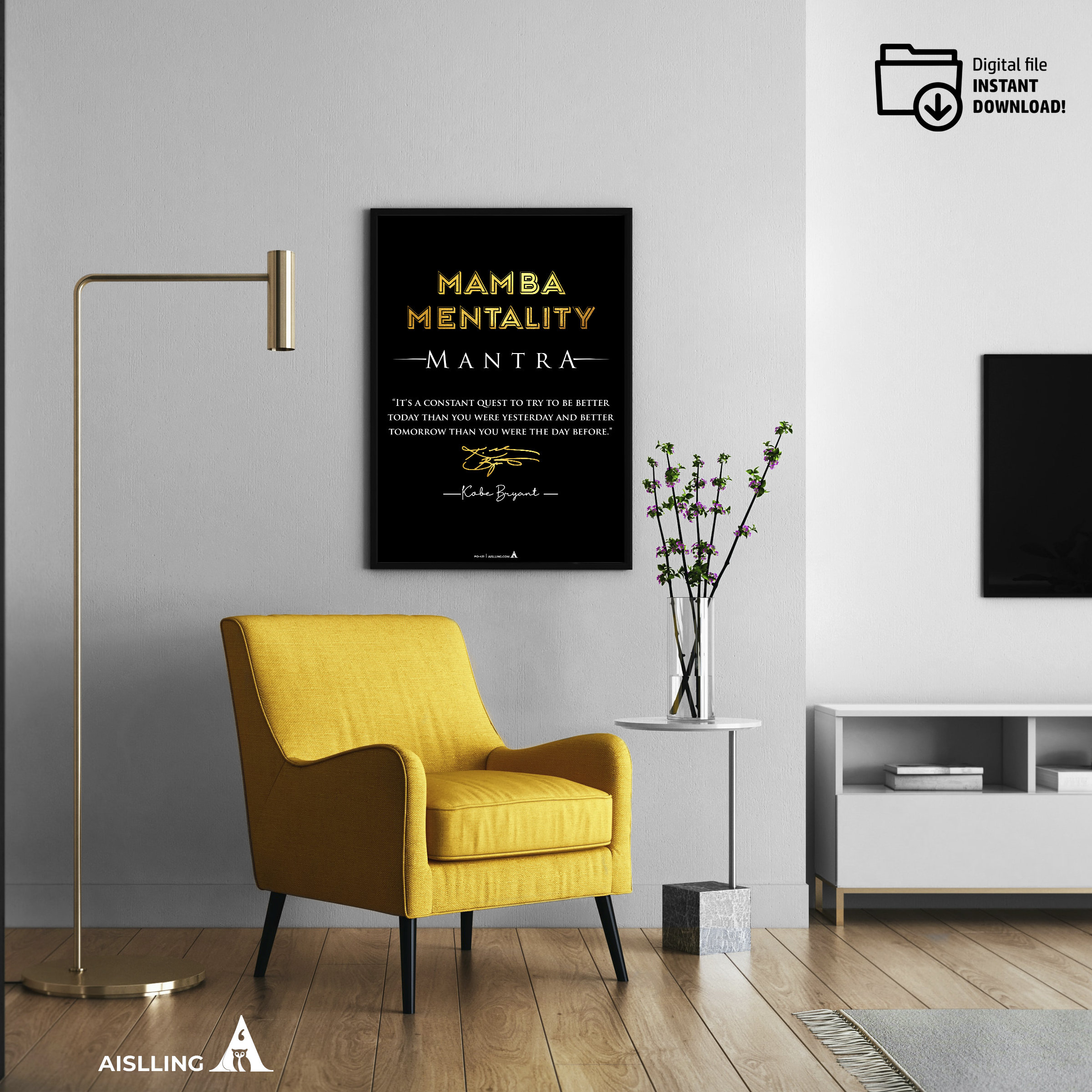 Minimalist Mamba Mentality Quote | Kobe Bryant Mamba Mentality ...