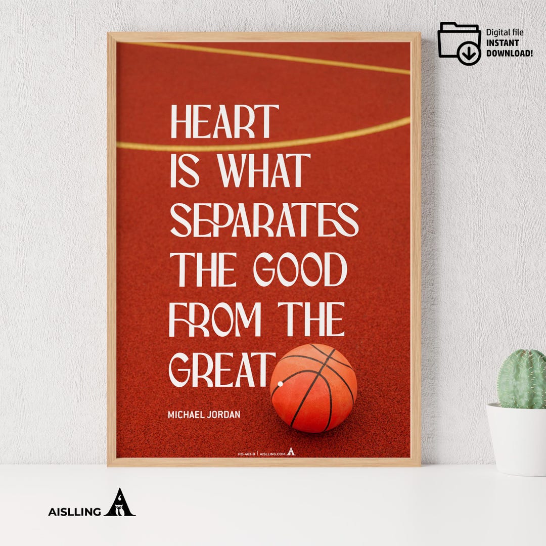 Michael Jordan Quotes Digital Printable Wall Art Inspirational Quotes ...