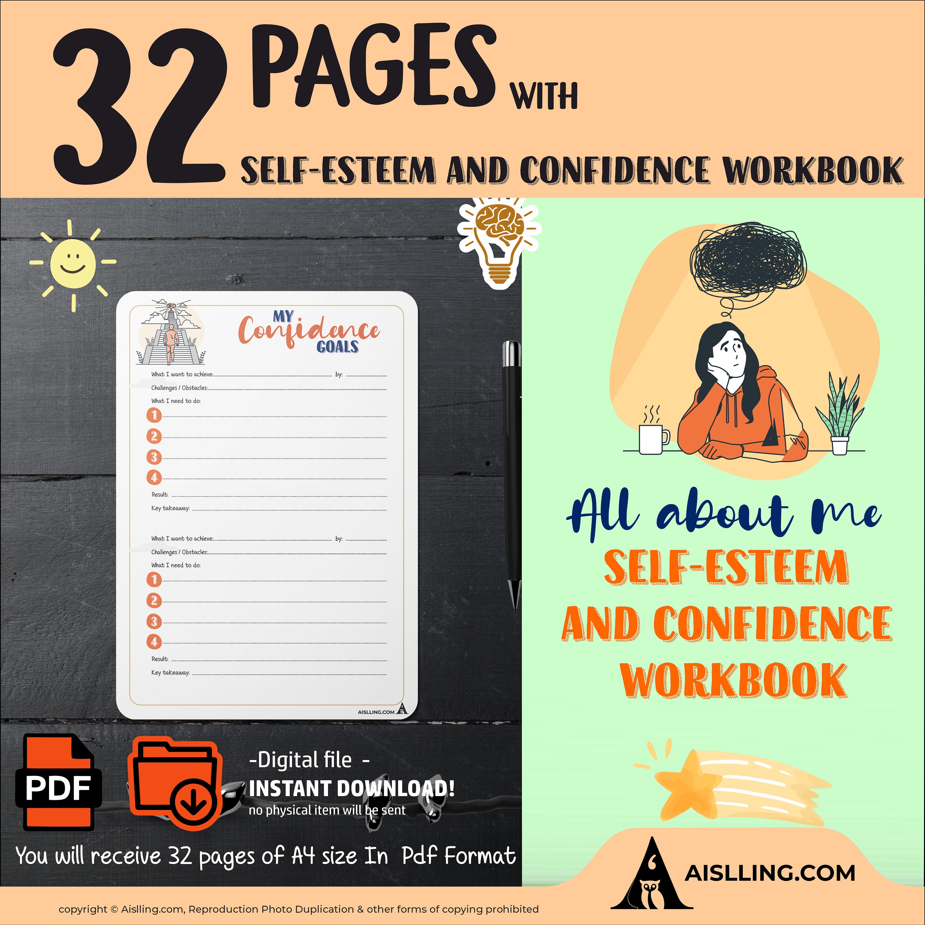 Self Esteem Worksheets Printables , Confidence Mental Health Therapist ...