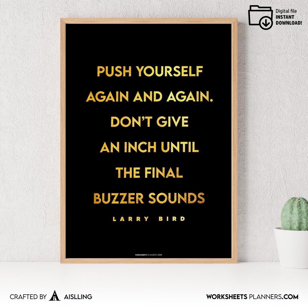 Larry Bird Quotes Digital Printable Wall Art Inspirational Quotes ...