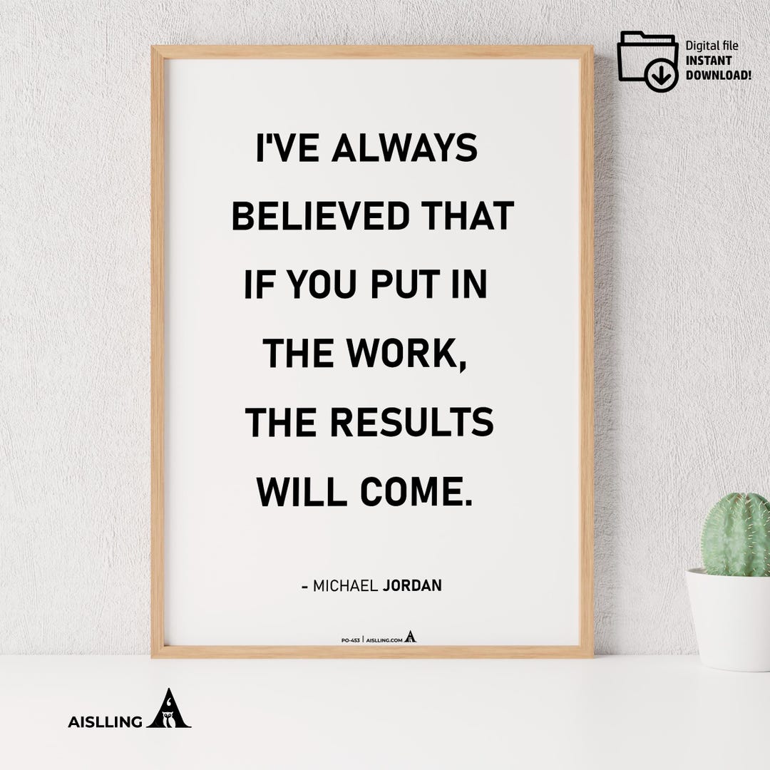 Michael Jordan Quotes Digital Printable Wall Art Inspirational Quotes ...