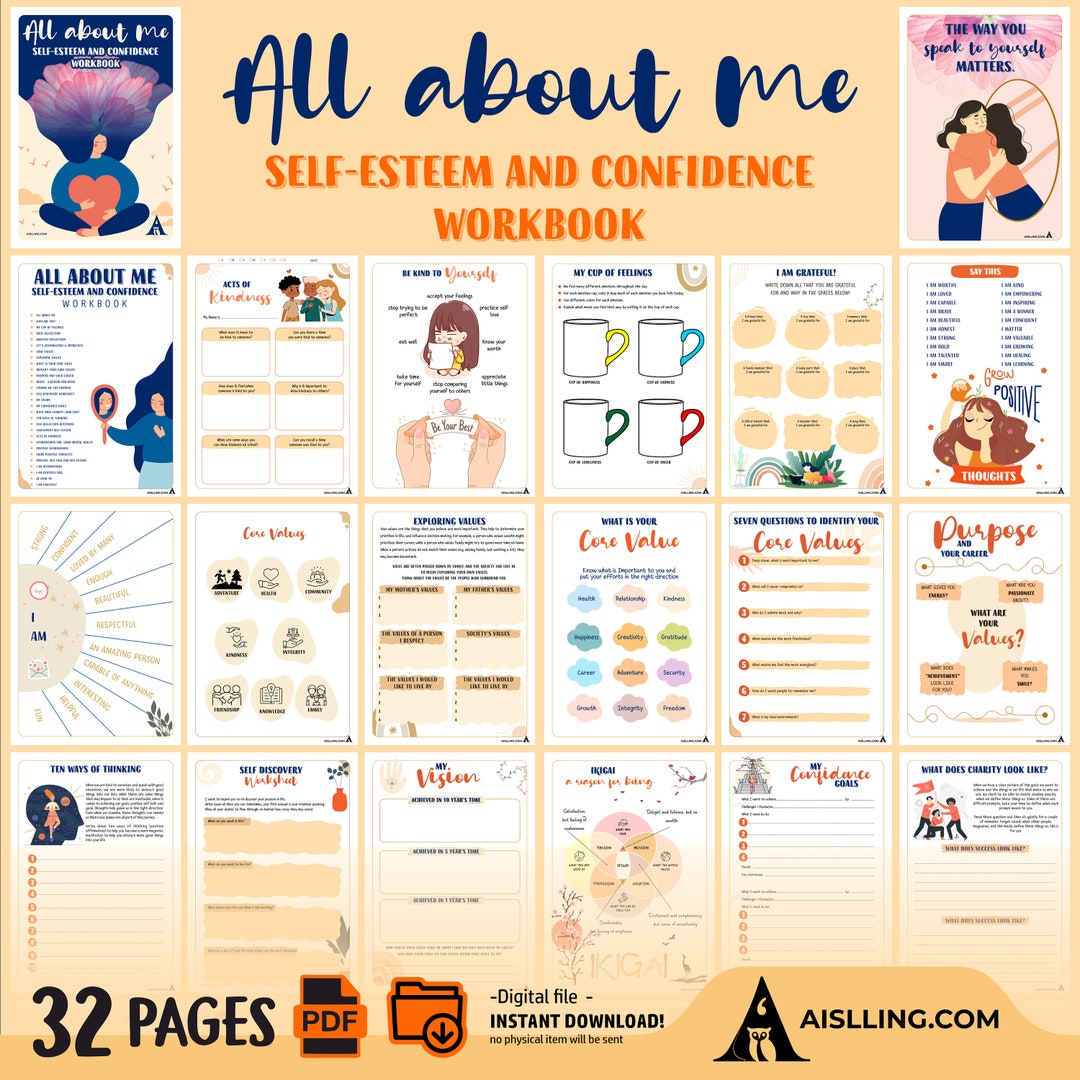 The Self-esteem Toolbox, Self-love Confidence Activity, Therapy ...