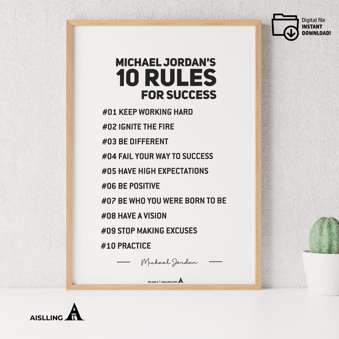 Michael Jordan Quotes Digital Printable Wall Art Inspirational Quotes ...