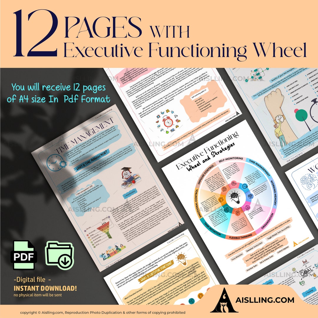 Executive Functioning Wheel and Strategies, ADHD, Group Therapy ...
