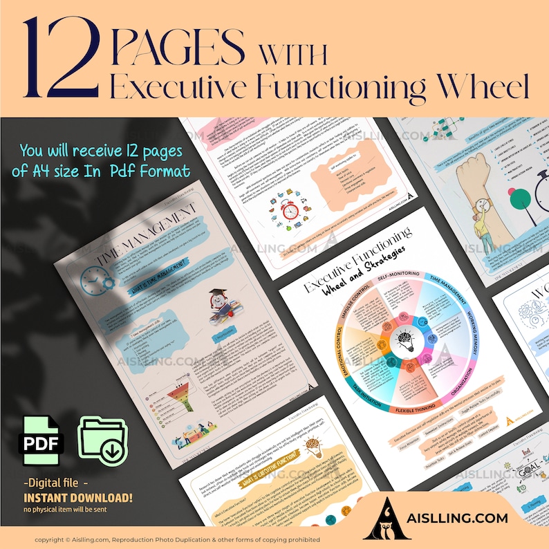 Executive Functioning Wheel and Strategies, ADHD, Group Therapy ...