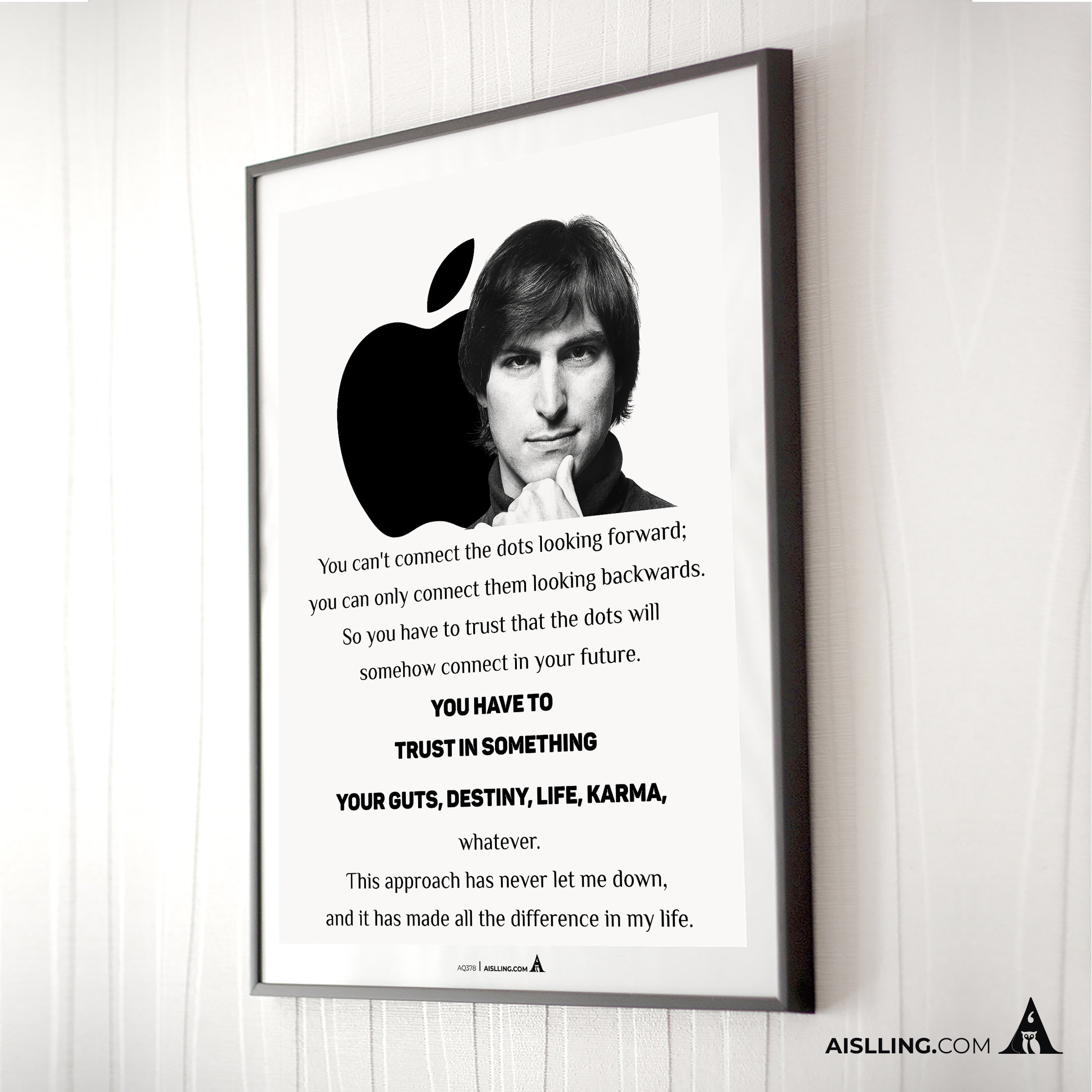 You Can't Connect the Dots Looking Forward - Steve Jobs Quote ...