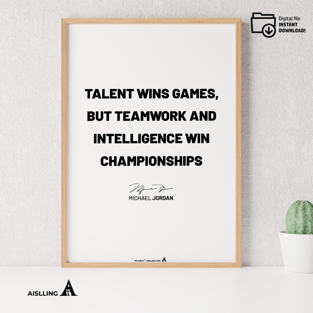 Michael Jordan Quote Wall Art Printable | Basketball Motivational ...