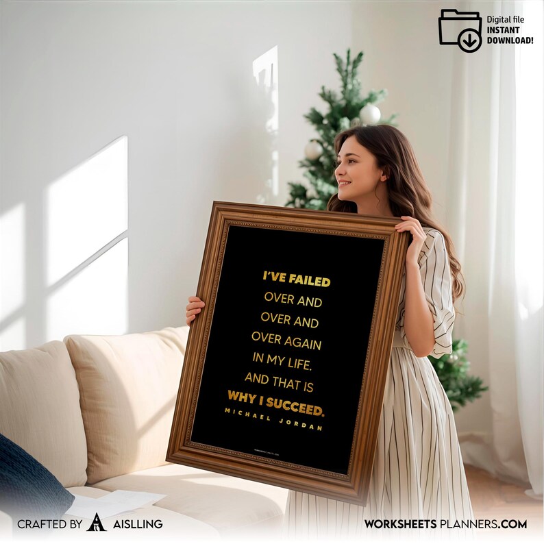 Michael Jordan Quotes Digital Printable Wall Art Inspirational Quotes ...