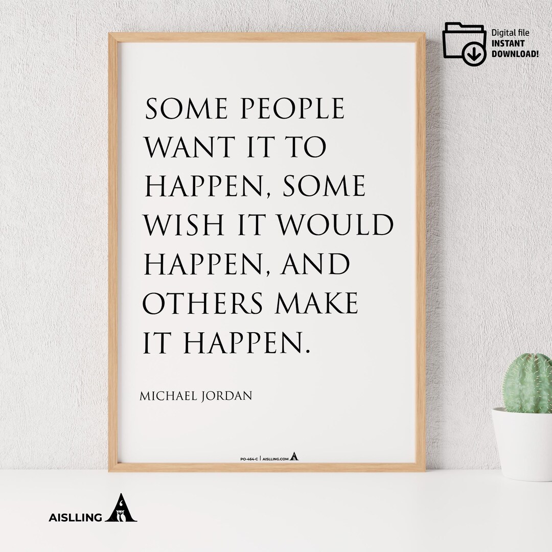 Michael Jordan Quotes Digital Printable Wall Art Inspirational Quotes ...