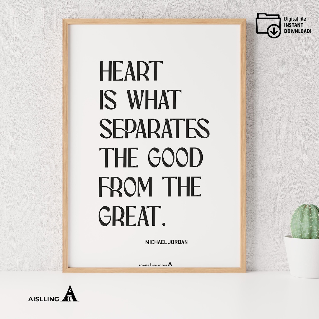 Michael Jordan Quotes Digital Printable Wall Art Inspirational Quotes ...
