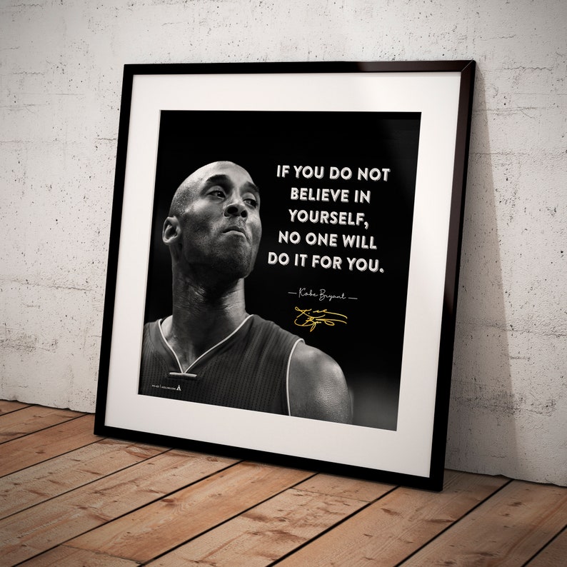Kobe Bryant Mamba Mentality Quotes, NBA Sports, Printable NBA Poster ...