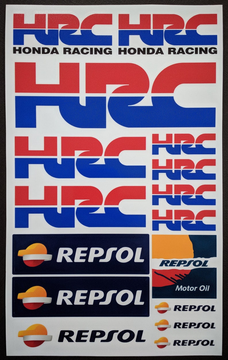 CBR1000R Sticker Set Decal Sheet 16 HRC Stickers - Etsy