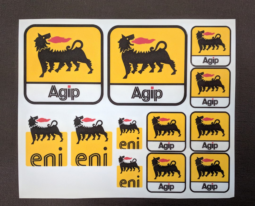 Fe Kit 12 Pz Agip Eni Decal Sticker Aprilia Ducati Sponsor Adesivi Aufkleber - Etsy