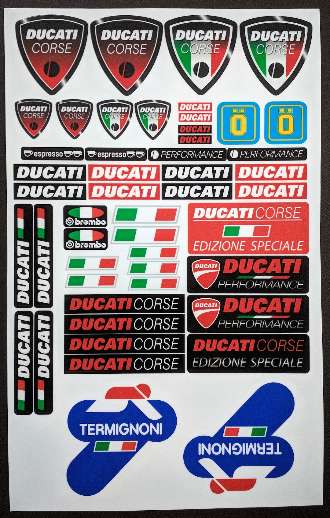 Ducati Corse Termignoni 1098 Motorcycle Sticker Decals Panigale - Etsy ...