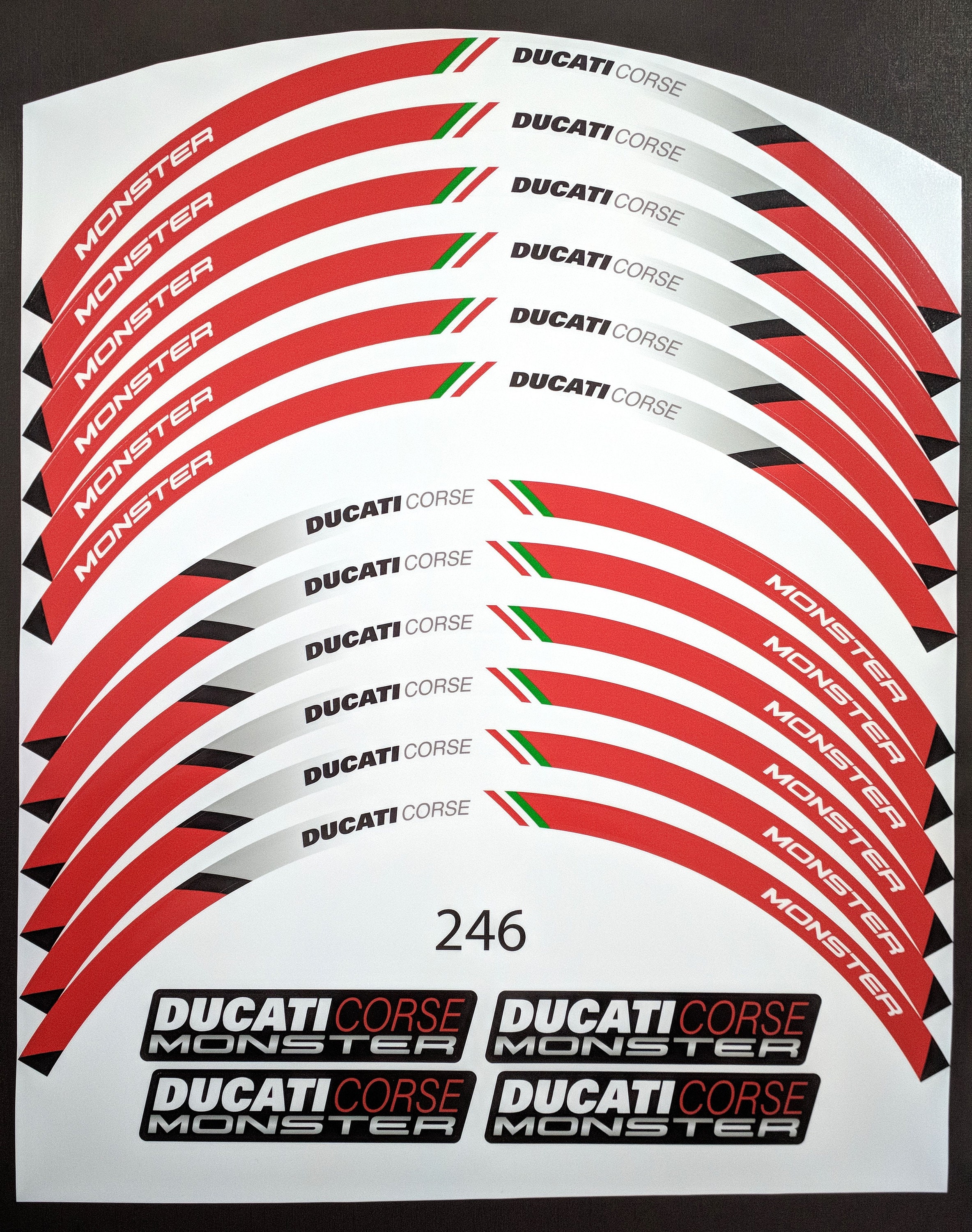 Motorcycle Rims Edge Sticker Decal Stickers 696 796 821 Ducati Monster ...