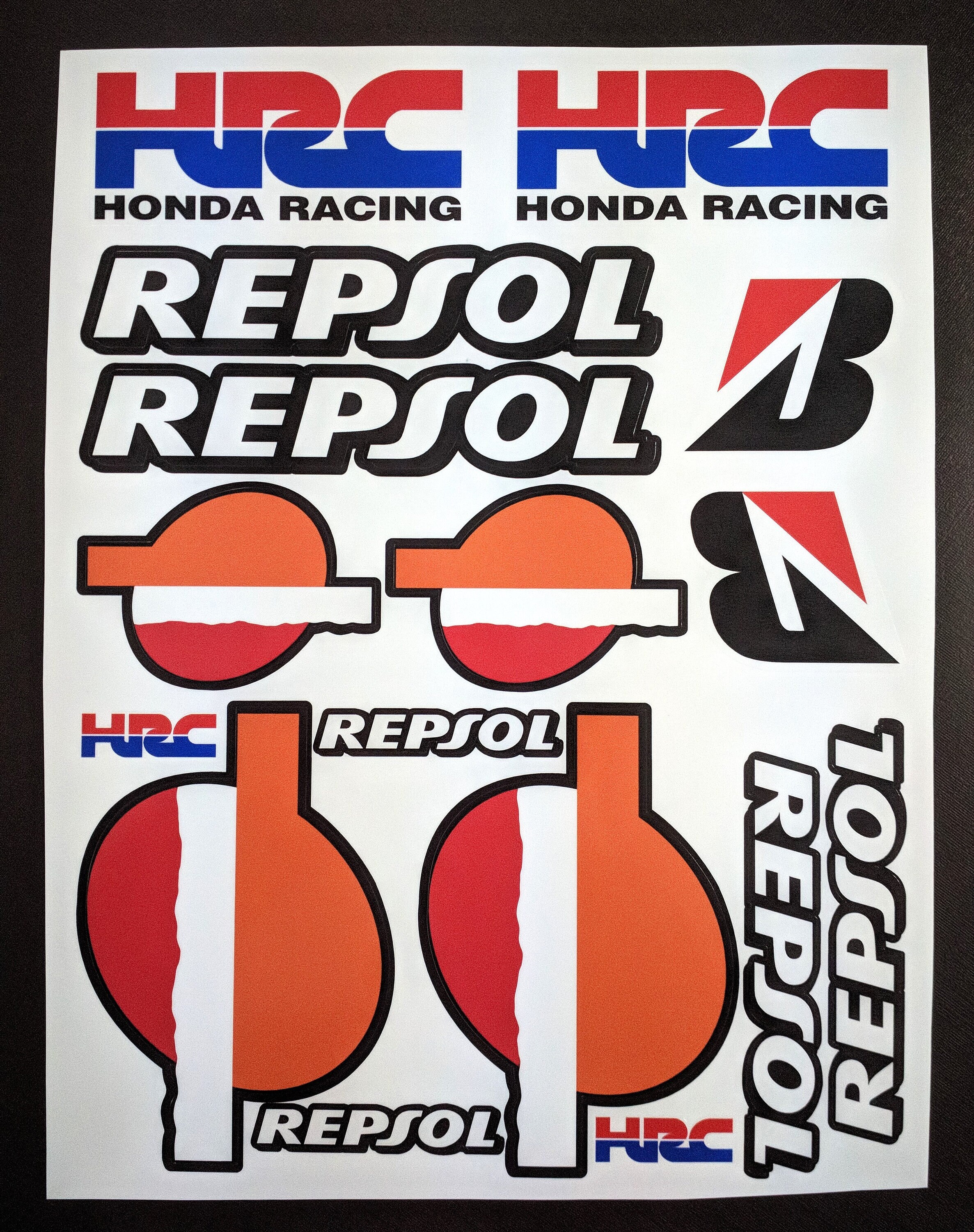 Honda Repsol HRC Motorbike Decal Set 16 Sticker Motorcycle CBR 600RR ...