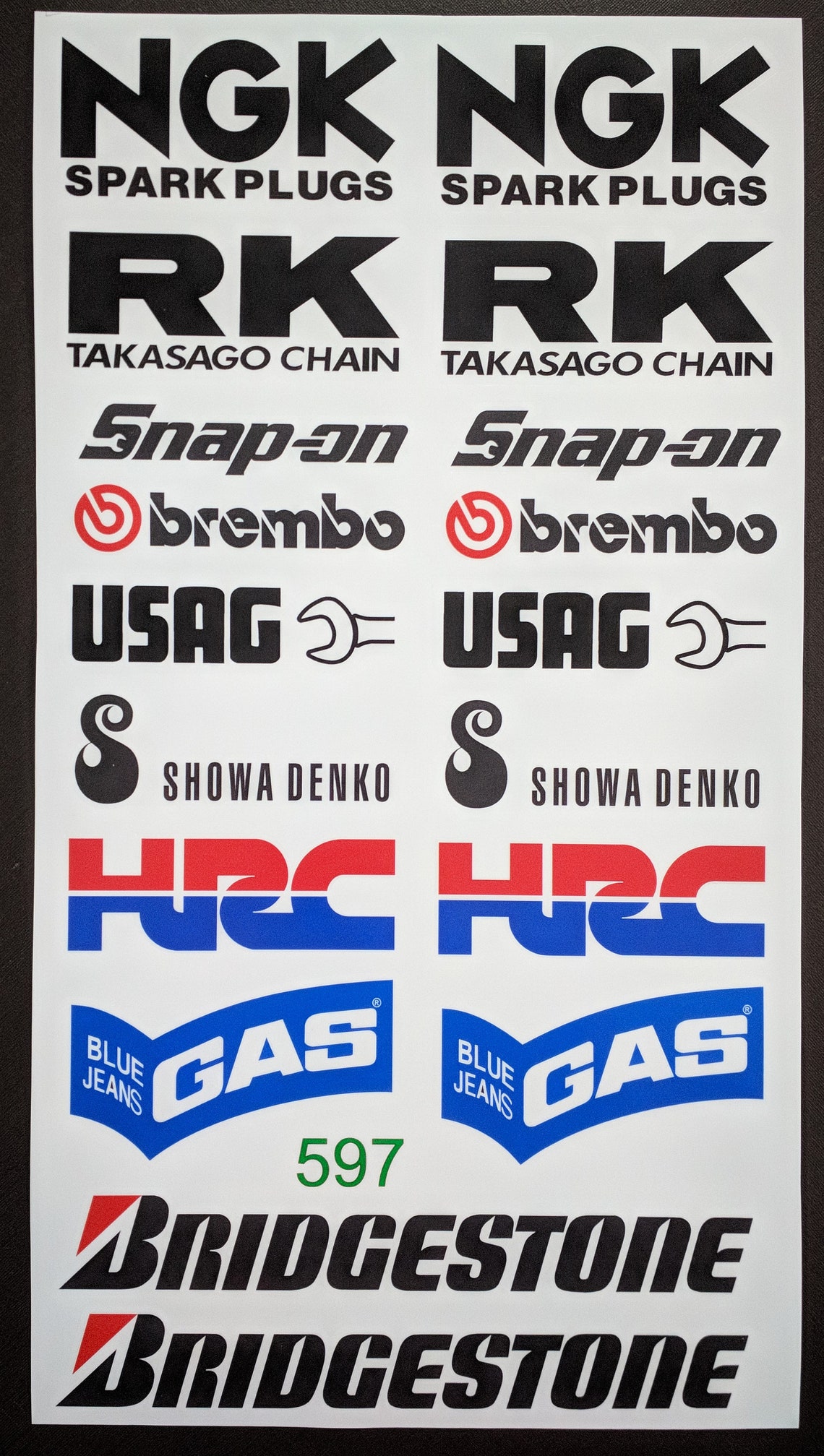 Honda Racing CBR Sticker Set Technical Sponsors Sbk Motogp Hrc Race - Etsy