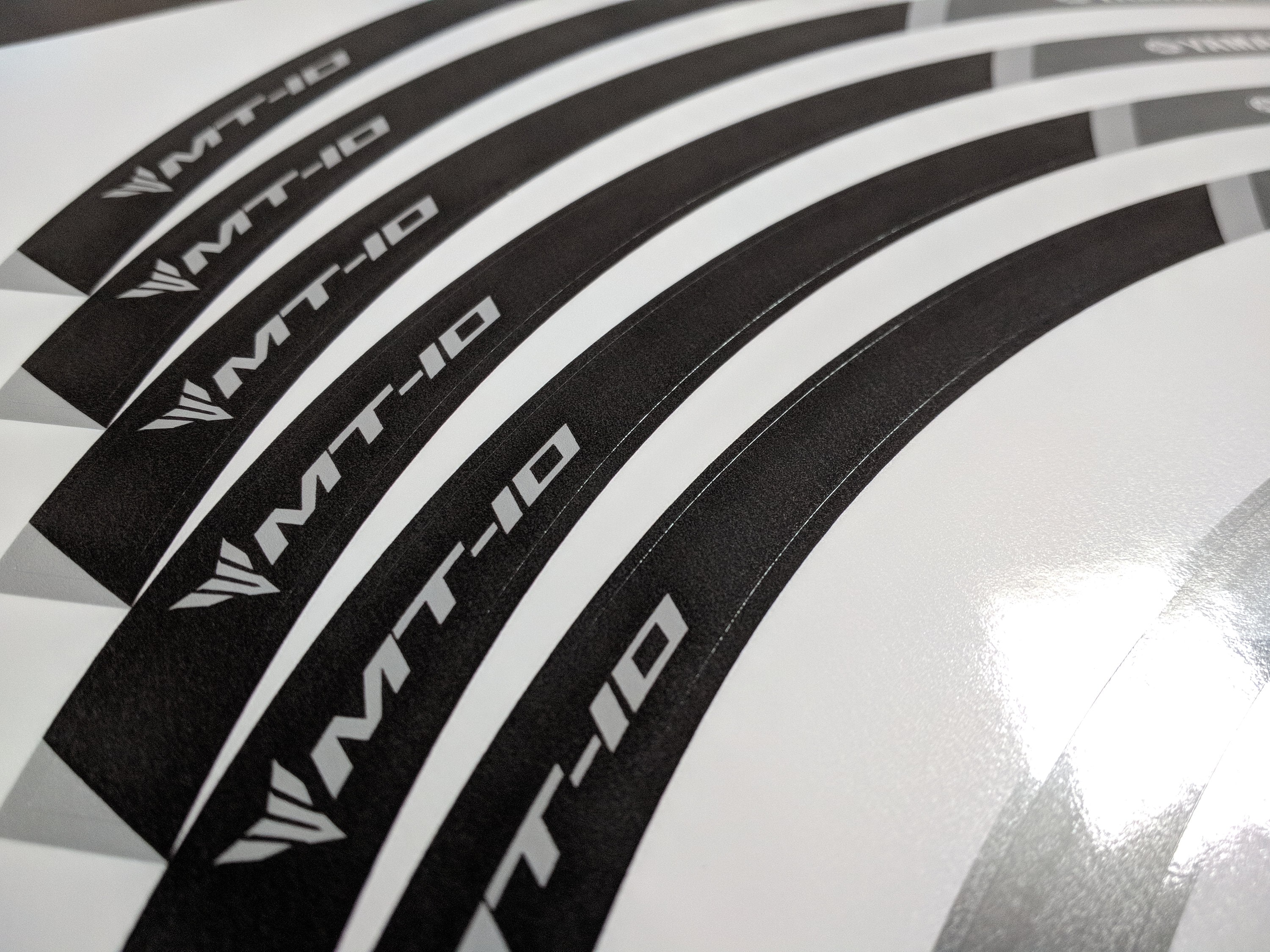 Decals MT-10 Motorcycle Motorbike Wheel MT10 Rim Stickers Set Stripes ...