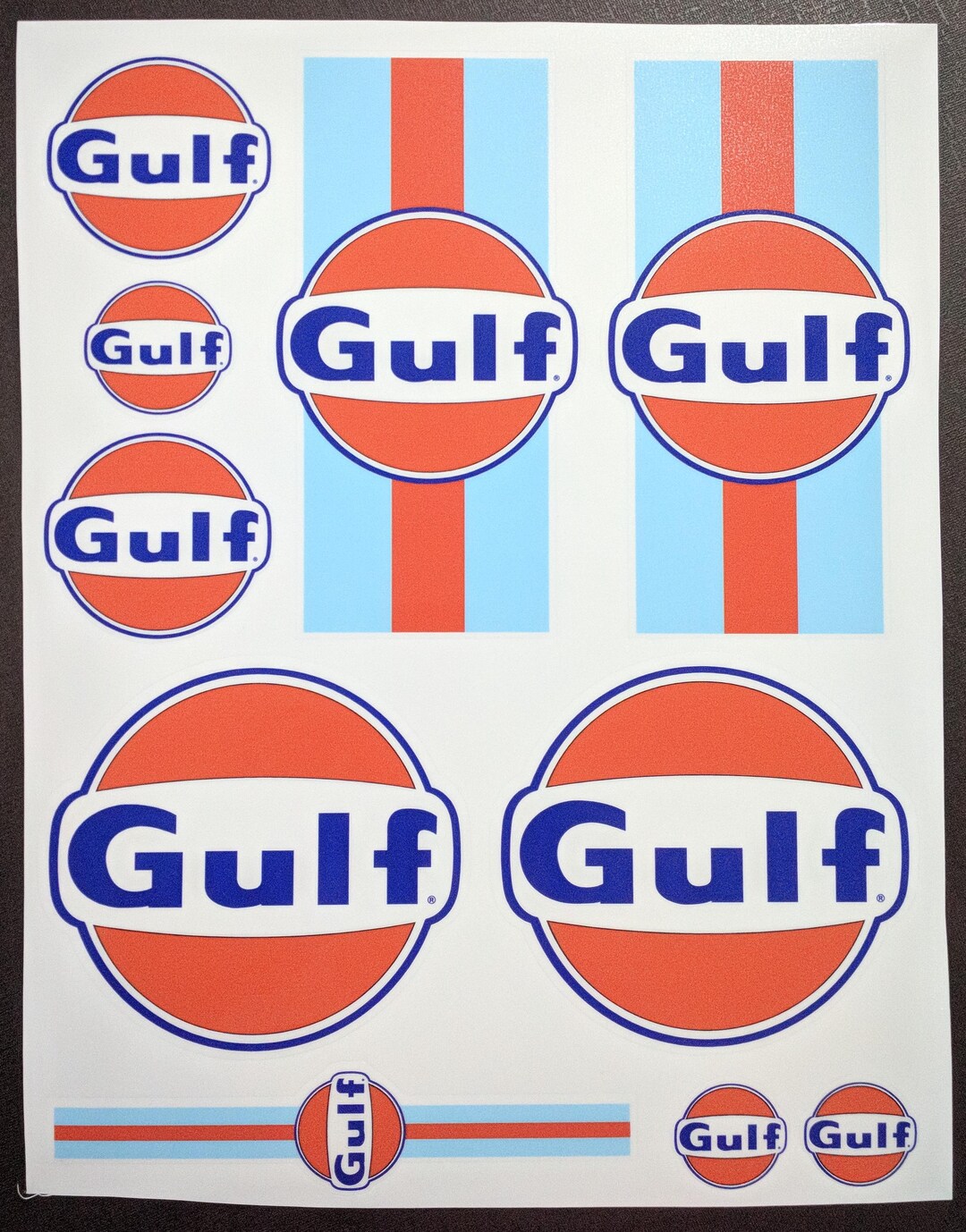 Gulf Livery Sticker Set, Decals, Graphics, Laminated - Etsy UK