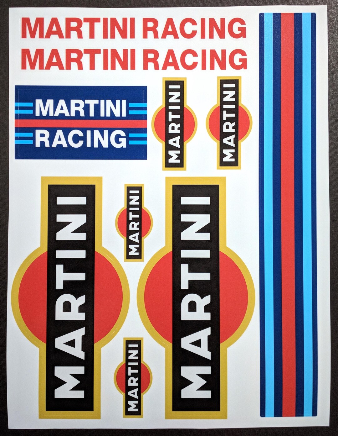 Martini Racing Decal Set Martini Racing Team Stickers, Graphics ...