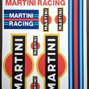 Martini Racing Decal Set Martini Racing Team Stickers, Graphics ...
