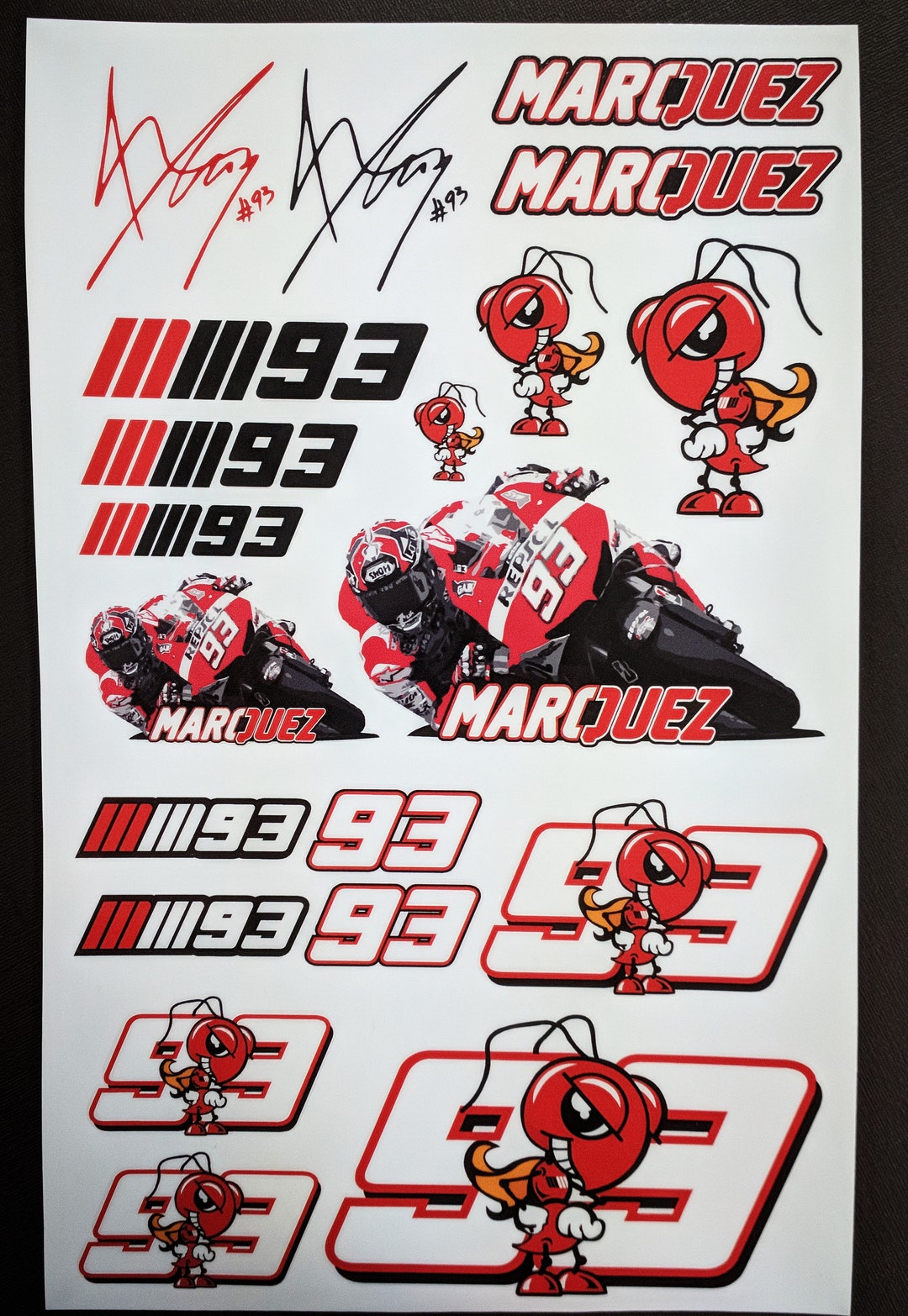Marquez 93 Set Decal Moto Gp 20 Stickers Repsol Honda - Etsy