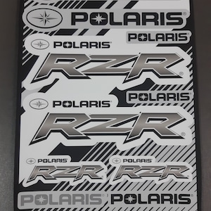 Polaris RZR Razor Sticker Decal Sheet Grey Set for Bikes - Etsy