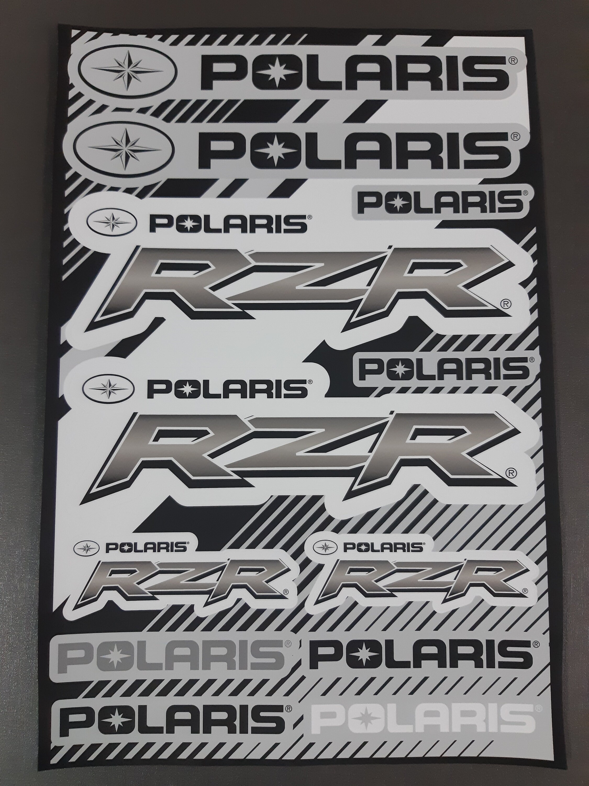 Polaris RZR Razor Sticker Decal Sheet Grey Set for Bikes - Etsy