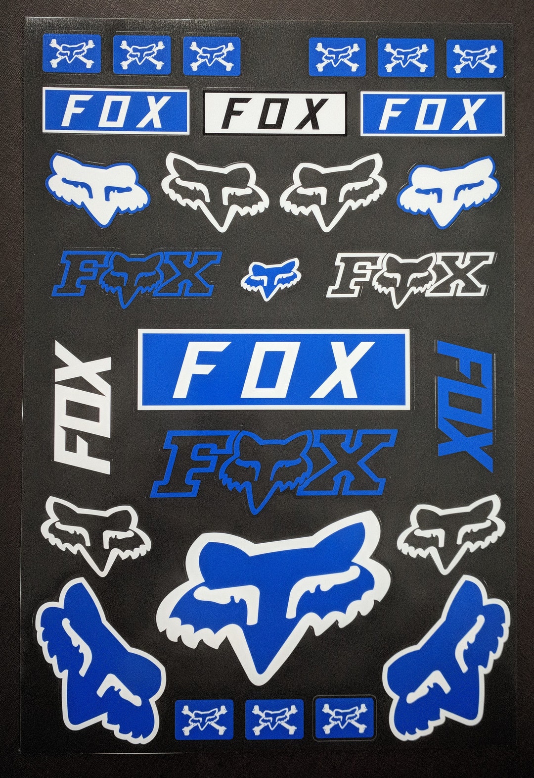 Fox Racing Legacy Track Pack Sticker Sheet Blue - Etsy