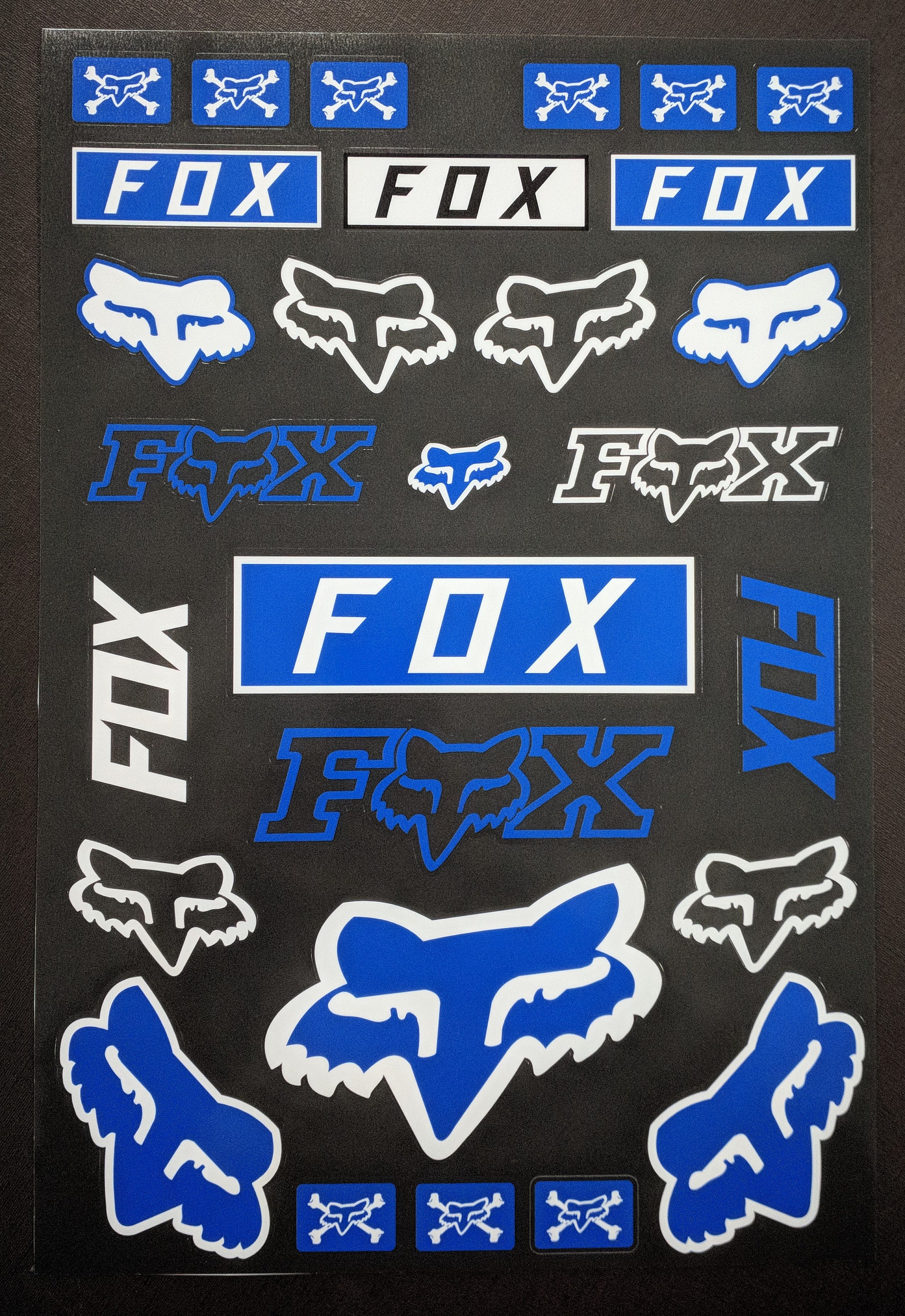 Fox Racing Legacy Track Pack Sticker Sheet Blue - Etsy