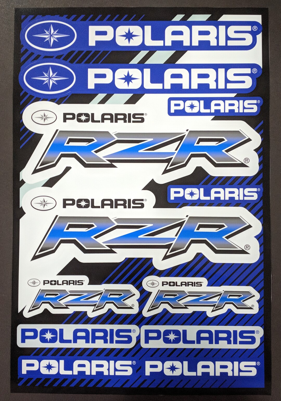 Polaris RZR Razor Sticker Decal Sheet Ink Blue - Etsy