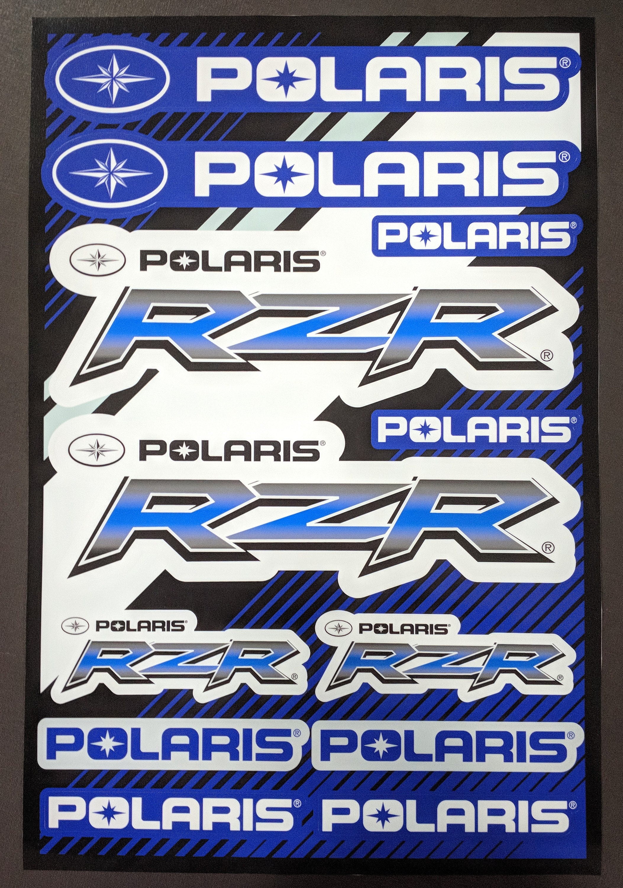 Polaris RZR Razor Sticker Decal Sheet Ink Blue - Etsy