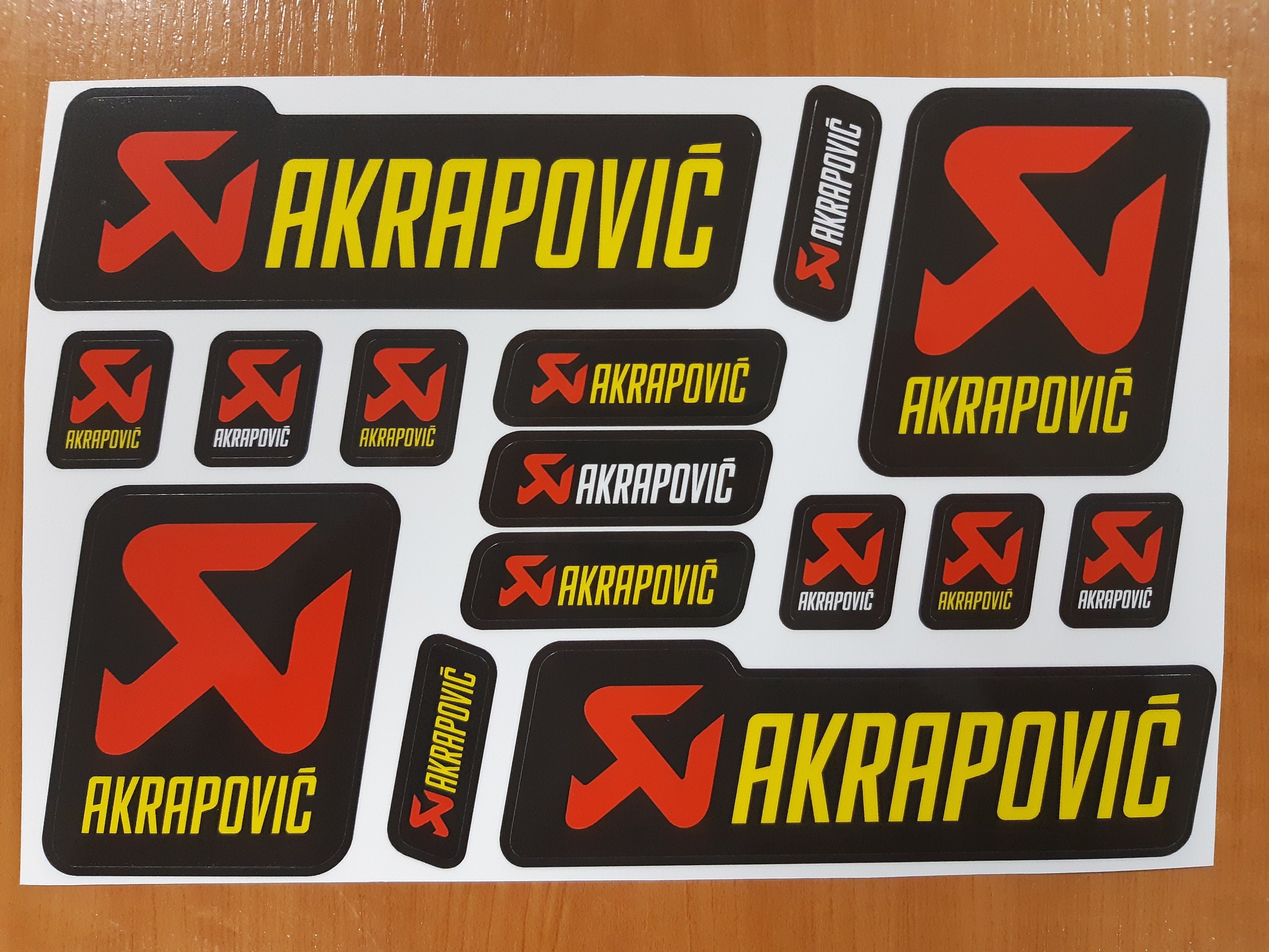 Akrapovic Decals Stickers Exhaust Graphics Set Autocollant Decal - Etsy