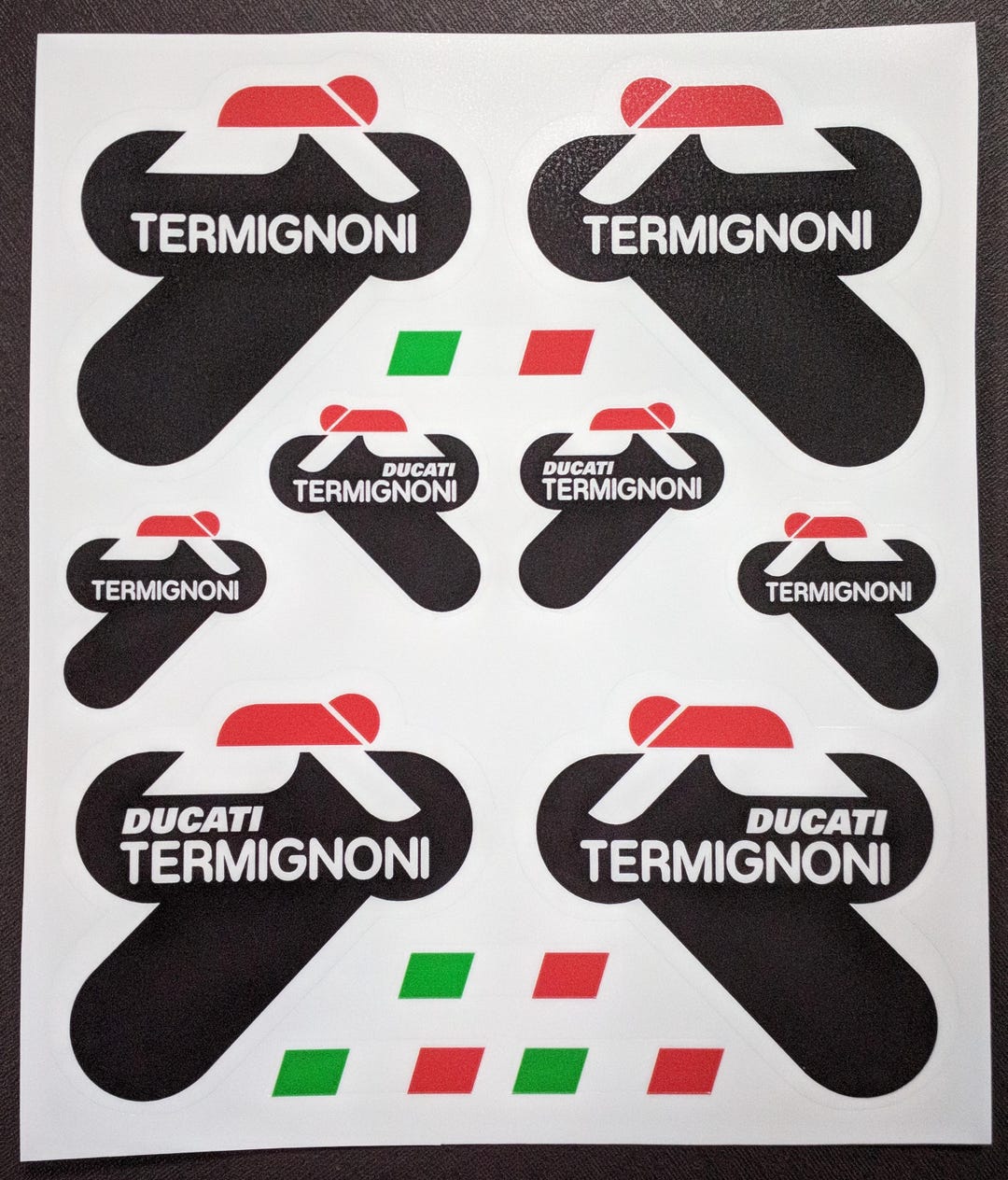 Termignoni Motorcycle Ducati Sponsor Logo Sticker Set Laminated Sticker ...