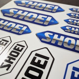 Shoei Helmets Sponsor Motorcycle Sticker Set Laminated Stickers Decals ...