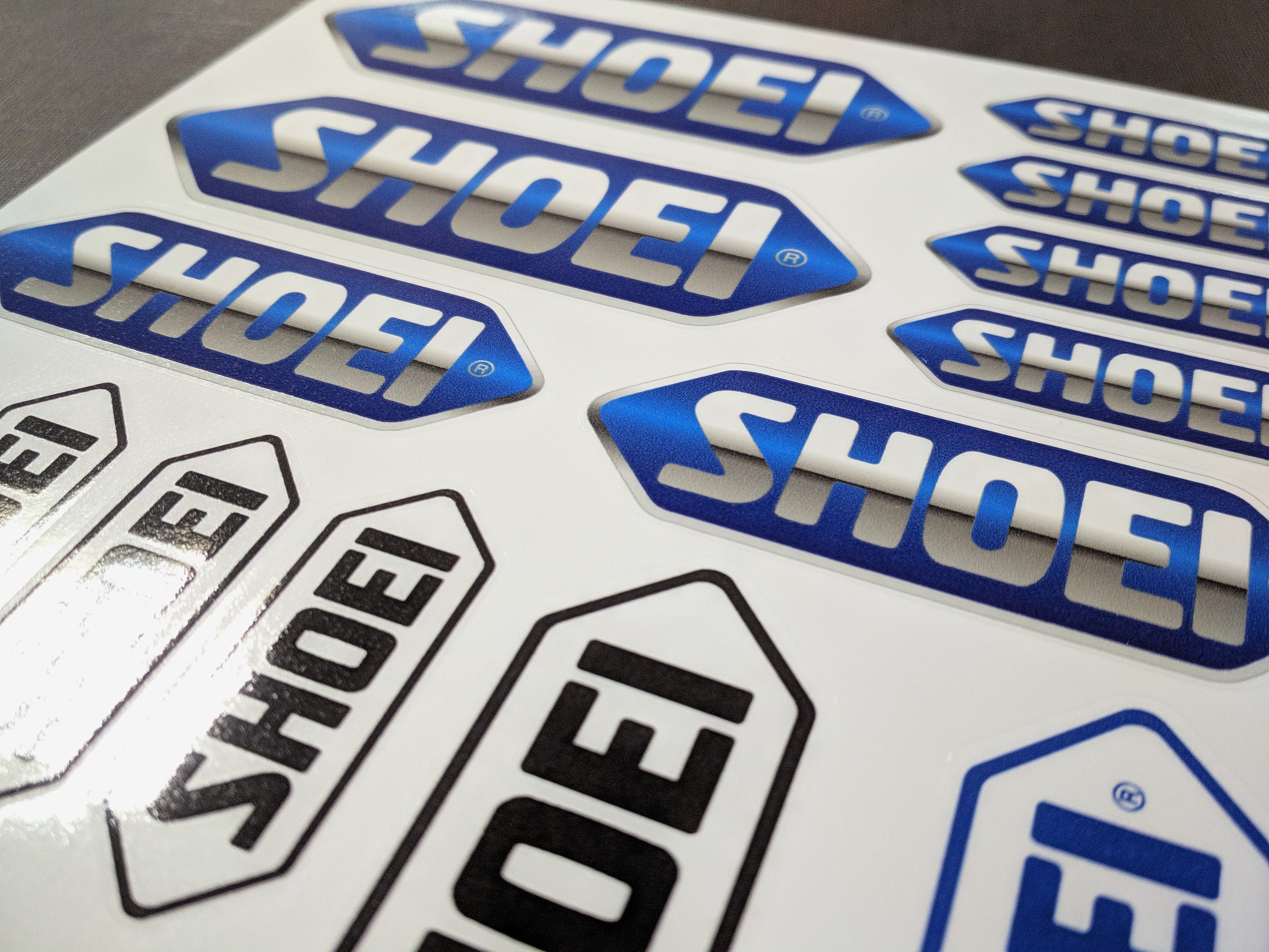 Shoei Helmets Sponsor Motorcycle Sticker Set Laminated Stickers Decals ...