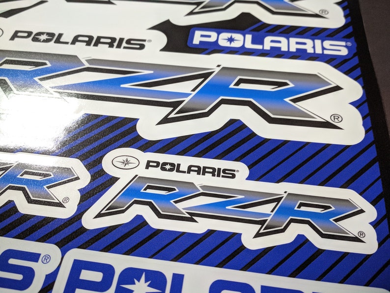 Polaris RZR Razor Sticker Decal Sheet Ink Blue - Etsy