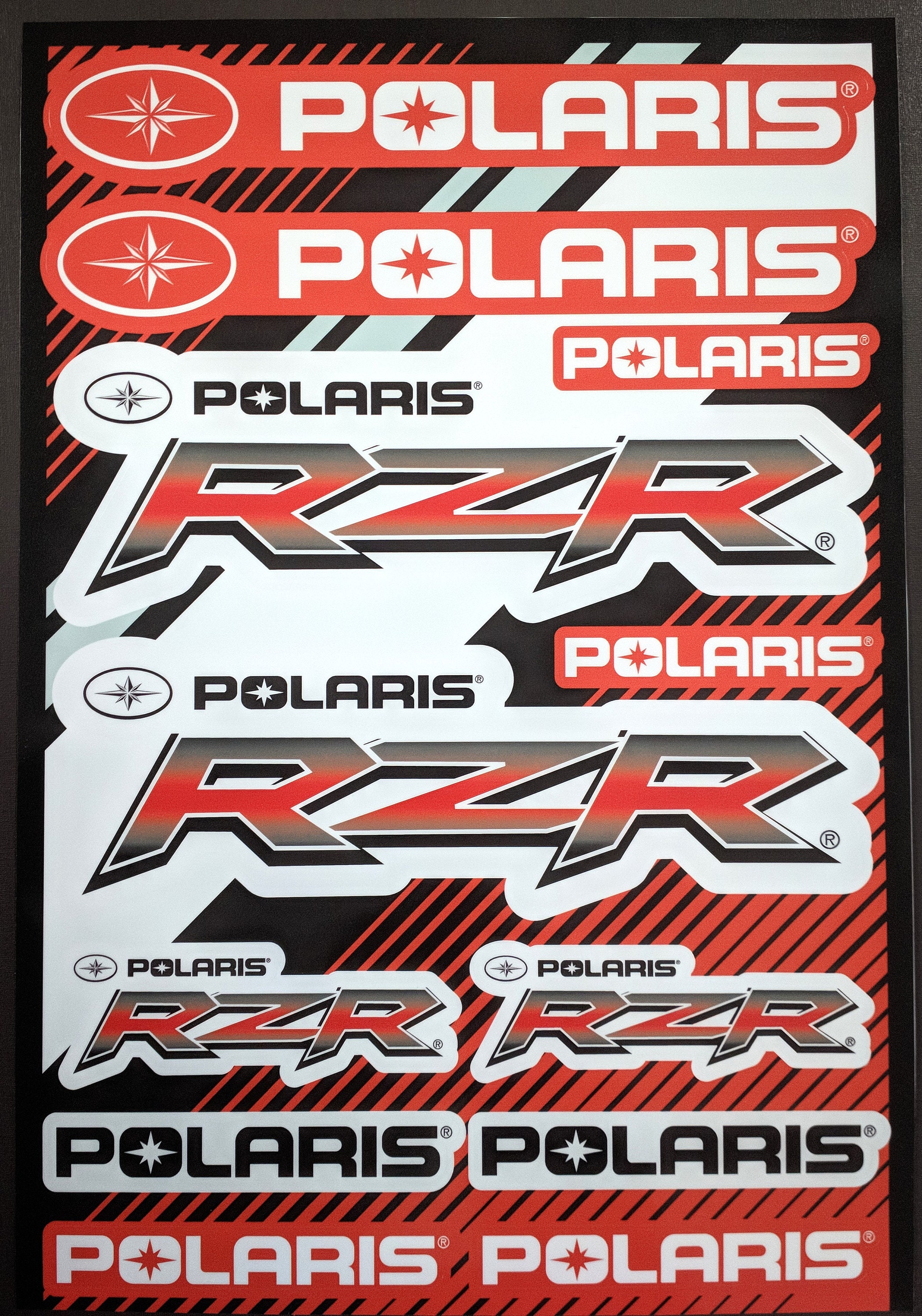 Polaris RZR Razor Sticker Decal Sheet Red - Etsy