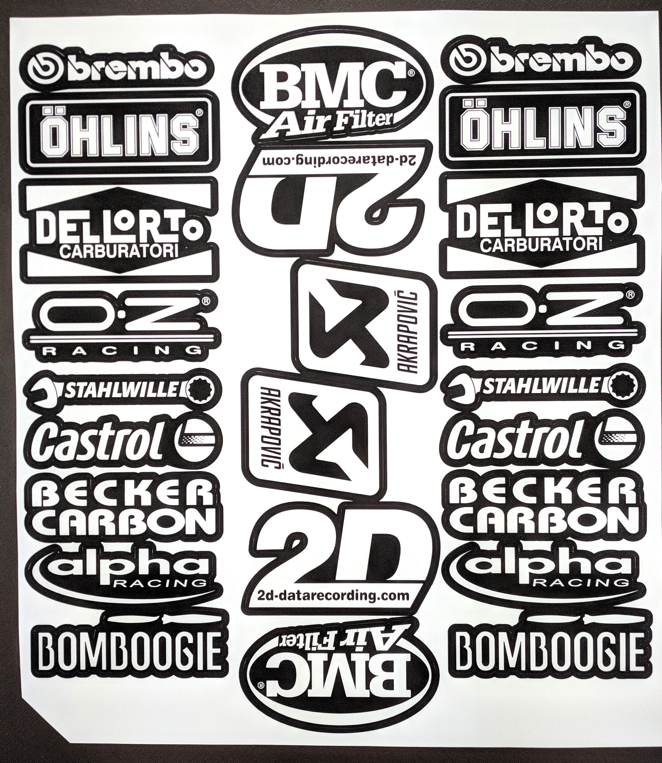 FE BMW S1000RR Sponsor Decals Stickers White Printed Set Belly - Etsy