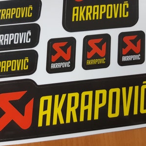 Akrapovic Decals Stickers Exhaust Graphics Set Autocollant Decal - Etsy