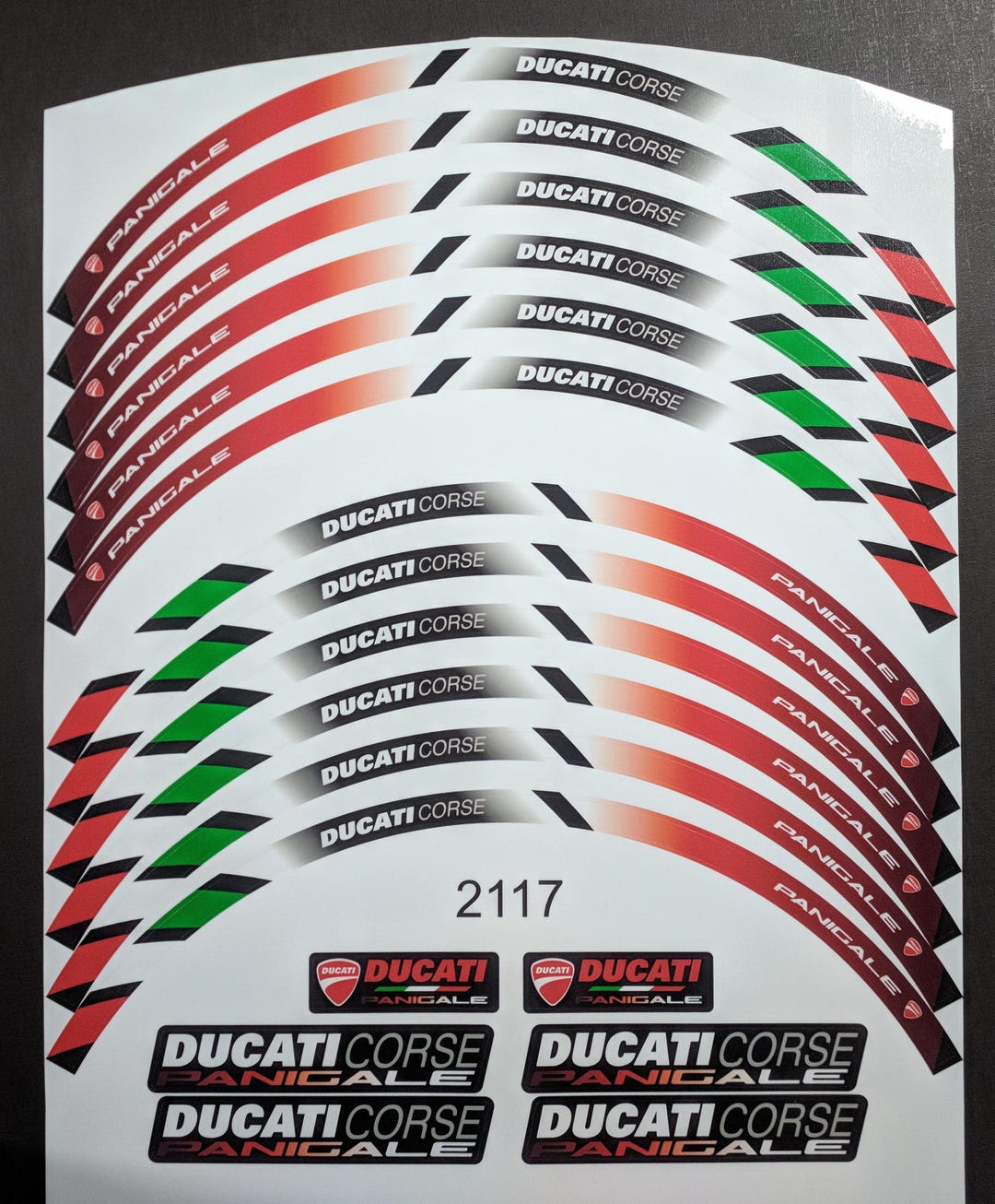 Motorcycle Wheel Decals Rim Stickers Ducati Panigale 899 959 1199 1299 ...