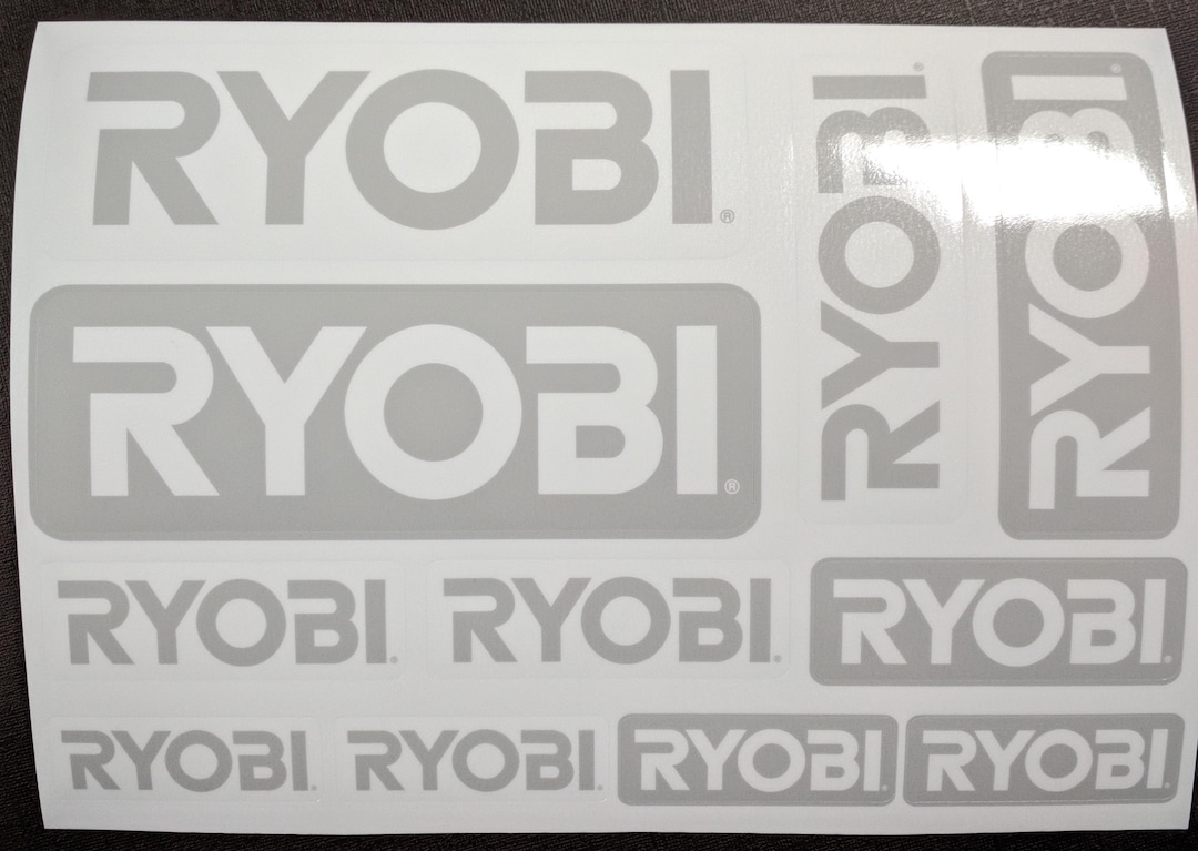 Ryobi Stickers Set, Medium Size Set Ryobi Decals, Stickers Graphics ...