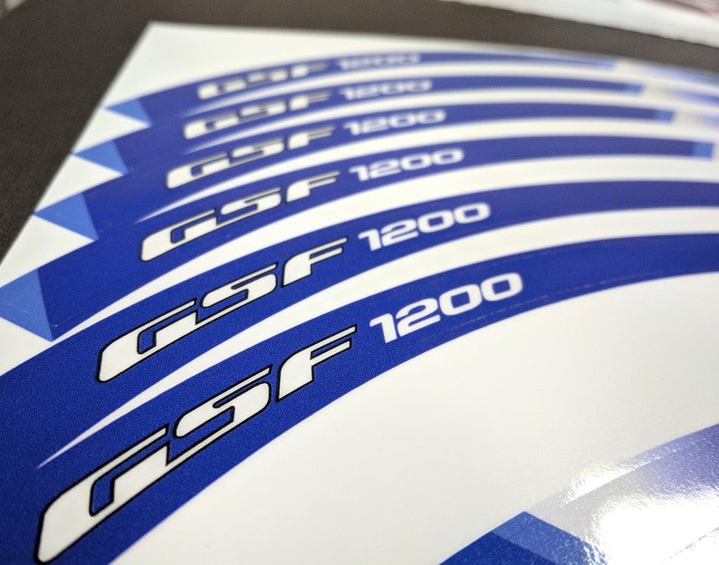 GSF 1200 Motorcycle Wheel Decal Rim Stickers Stripes Suzuki Bandit GSF ...