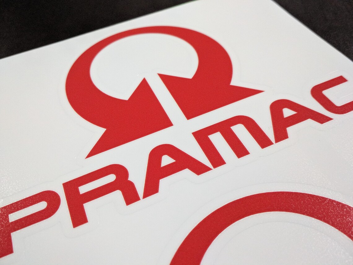 PRAMAC Decals Stickers Moto GP Pramac Ducati Team Sponsor 150 X 100mm ...