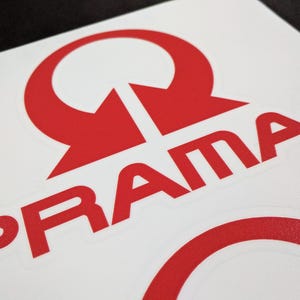 PRAMAC Decals Stickers Moto GP Pramac Ducati Team Sponsor 150 X 100mm ...