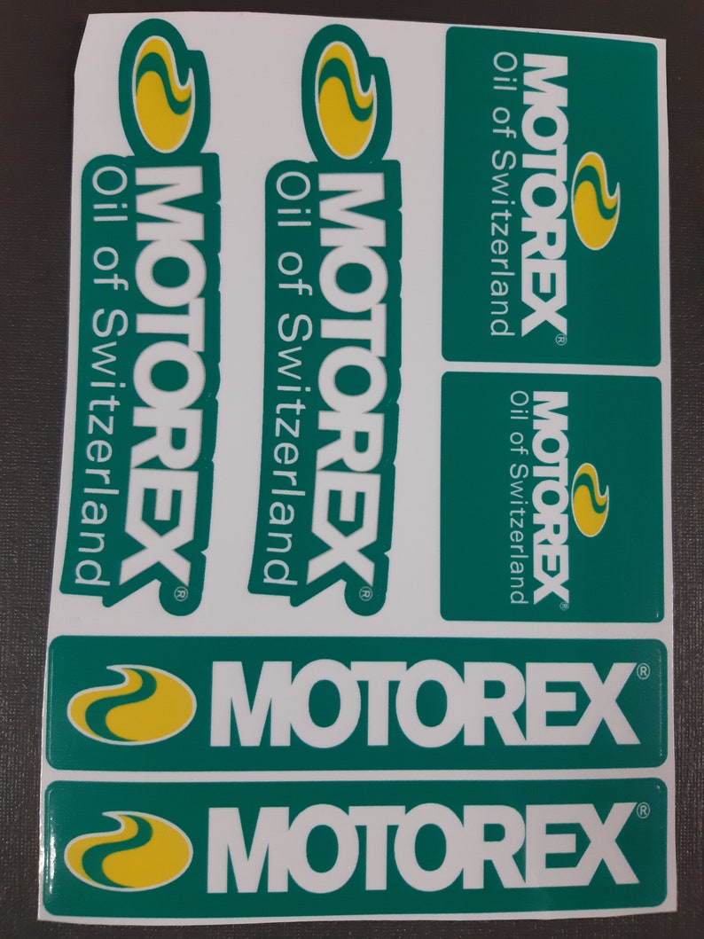 KTM Honda Suzuki Laminated Motorex Decal Set 4.7x6.3'' Sheet 6 Stickers ...
