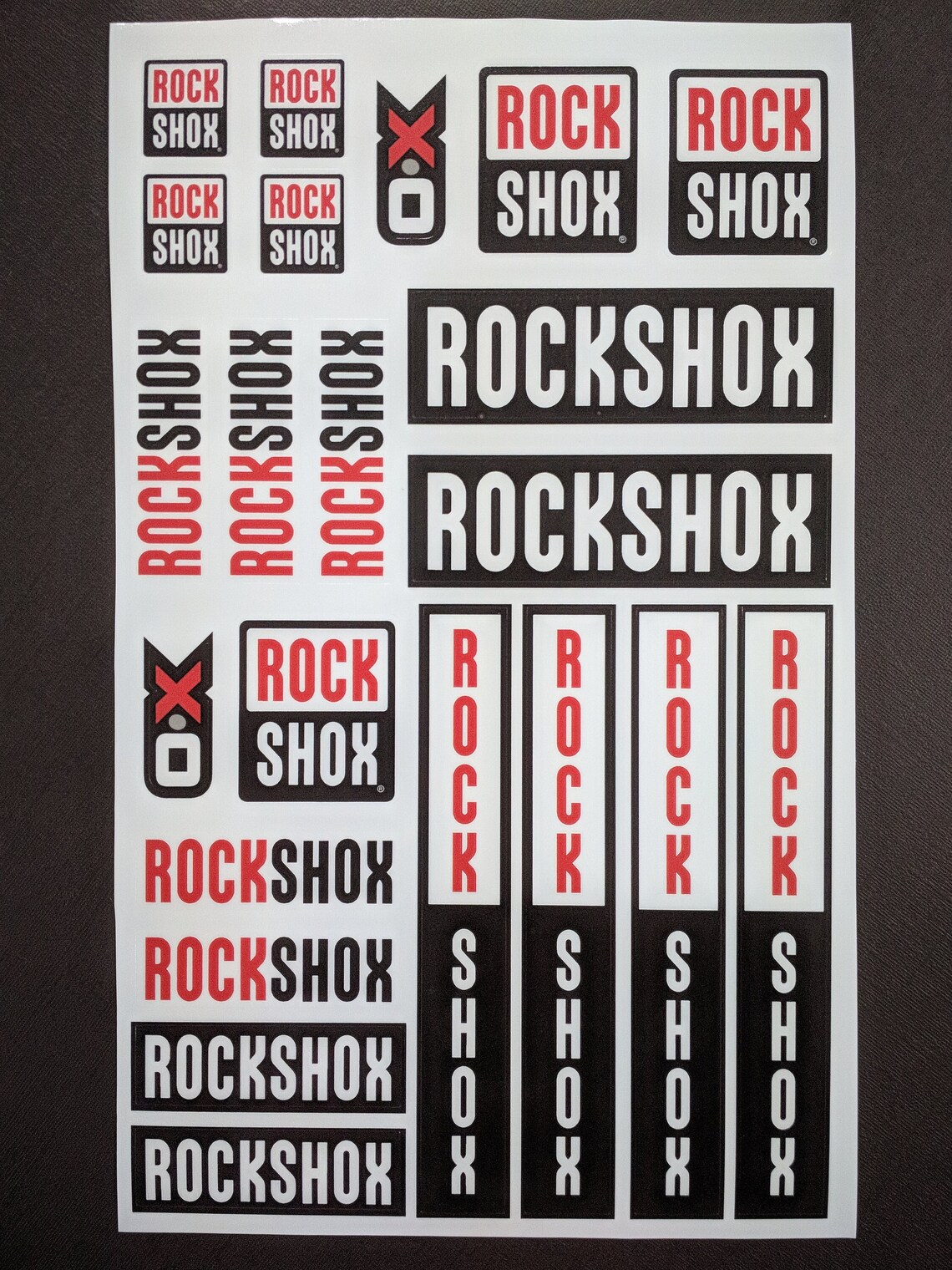 Rock Shox Fork Bike Shock Decal Sheet 22 Stickers Set Bicycle - Etsy