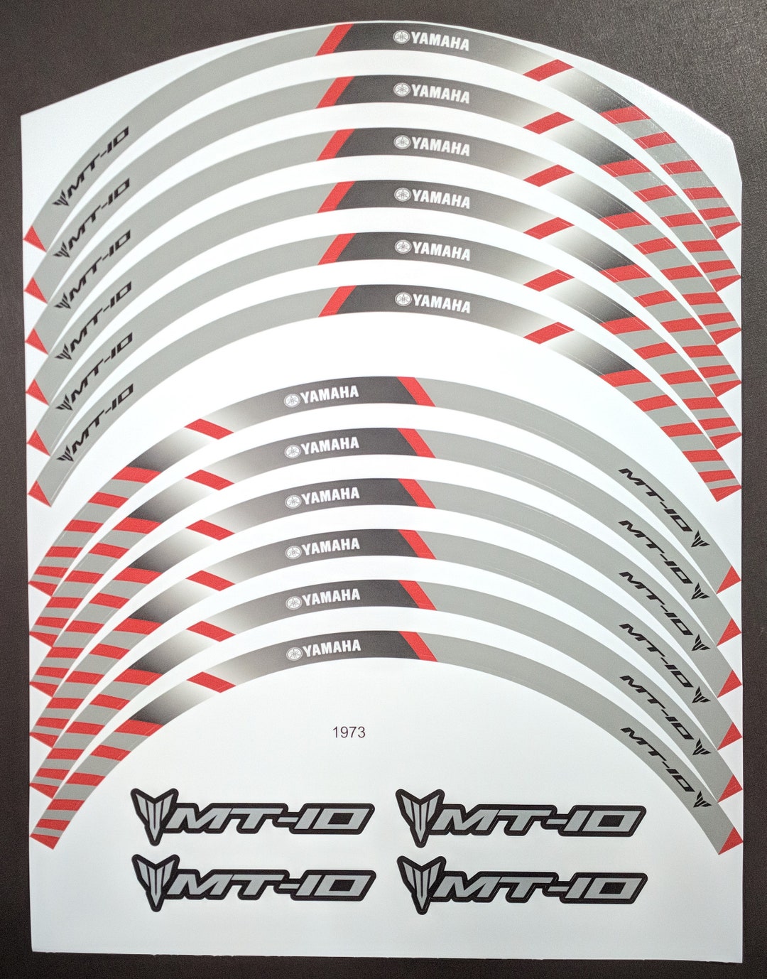 MT-10 Motorcycle Wheel Decals MT10 Rim Sticker Set - Etsy