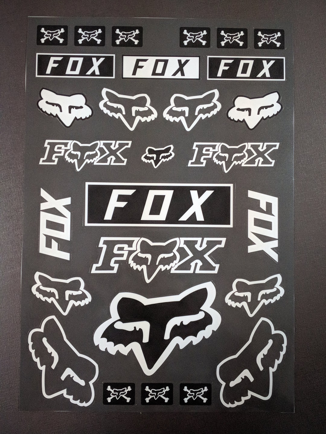 Fox Racing Legacy Track Pack Sticker Sheet White - Etsy