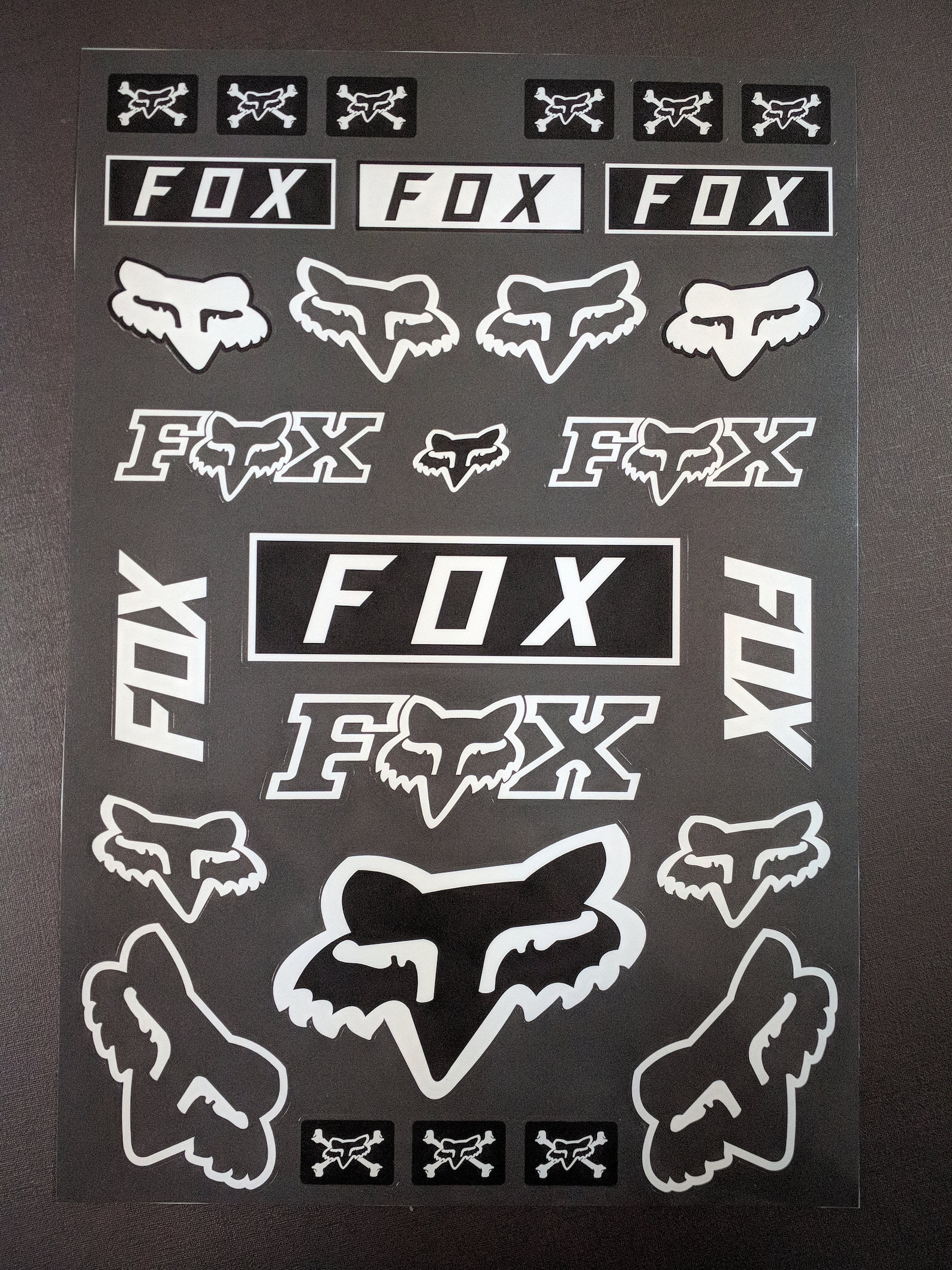 Fox Racing Legacy Track Pack Sticker Sheet White - Etsy